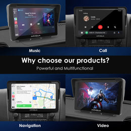 APHQUA A3 Portable Wireless Apple CarPlay and Android Auto with Detach – aphqua