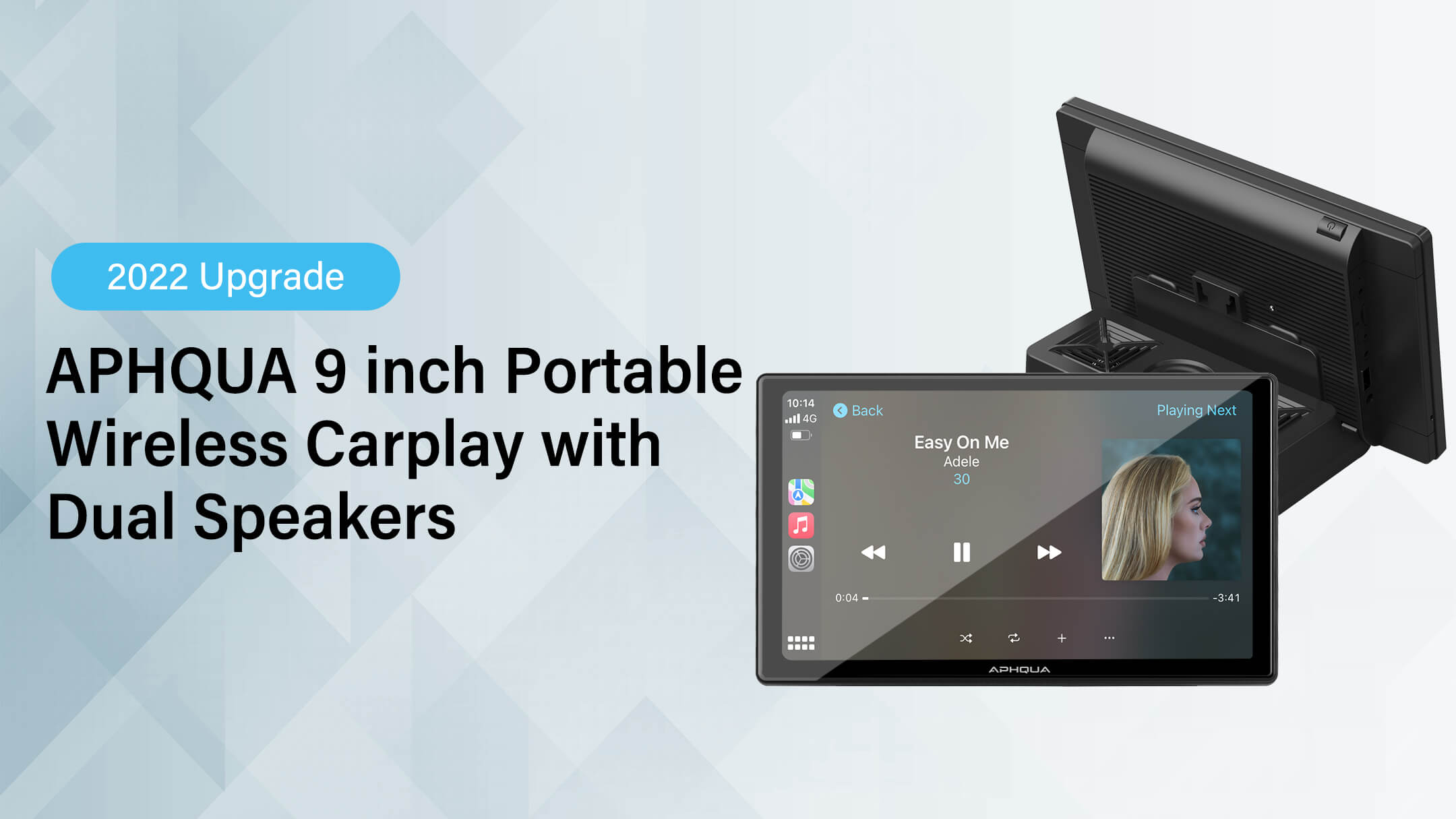 W902 Portable 9 Inch Wireless Car Stereo with Dual speakers – aphqua